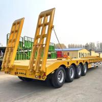 China Heavy Duty 2 Lines 4 Axles 2x40T Rigid Suspension Lowbed Semi Trailer for sale