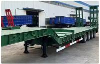 China Heavy Duty 2 Lines 4 Axles 2x40T Rigid Suspension Lowbed Semi Trailer for sale