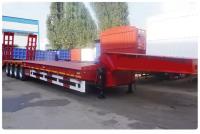China CIMC 4 Lines 8 Axles 110 Ton Adjusted Height With Container Locks Extendable Low Bed Trailer for sale