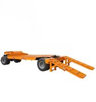 China Hydraulic Ramp System Low Bed Draw Bar Full Trailer for Sale for sale