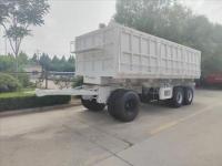 China Farm 2-Axles Flat Platform Fence Drawbar Full Trailer With Ladder for sale