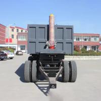 China Farm Trailer 3-Axles Hydraulic Rear Dump Draw Bar Full Trailer for sale