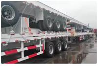 China Customized 3 Axles 60T Carry 20ft\40ft Container Bagged Cement Bulk Cargo Flatbed Trailer for sale