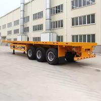 China Customized 3 Axles 60T Carry 20ft\40ft Container Bagged Cement Bulk Cargo Flatbed Trailer for sale