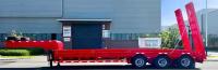 China Chinese 3 Axle 14m Transport Heavy Vehicles Mining Forestry Machinery Low Bed Semi Trailer for sale