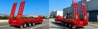 China Chinese 3 Axle 14m Transport Heavy Vehicles Mining Forestry Machinery Low Bed Semi Trailer for sale