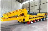 China High Tensile Steel 3 Axles 80 Ton Detachable Gooseneck Lowboy Trailer for sale