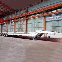 China 3 Axle 80t Customize Mechanical Suspension Detachable Gooseneck Lowbed Trailer for sale