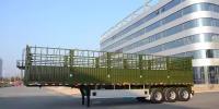 China 12400*2500*2000mm Curb Weight 7T 3 Axle 10pcs Leaf Spring 40T Payload Stake Semi Trailer for sale