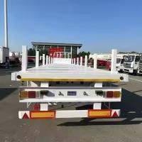 China CIMC 3 Axle 12400*2610*1550mm Customized Design Side Column Flatbed Semi Trailer for sale
