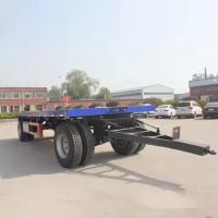 China CIMC 1/ 2 Axle High Tense Steel 6.5-9.5m Length Load Capacity 20-30 Tons Flatbed With Moving Turn Full Truck for sale