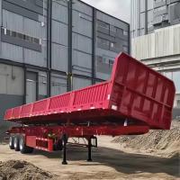 China CIMC 40FT 3 Axle Tare Weight 8.5t Heavy Duty Mechanical Suspension Wall Side Rollover Semi Trailer for sale