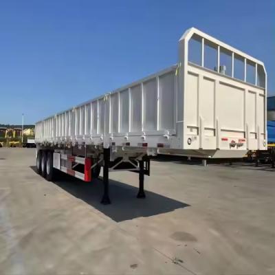 China 40FT 3 Axle Payload 45T Heavy Duty Mechanical Suspension 13pc Leaf Spring Wall Side Semi Truck Trailer for sale