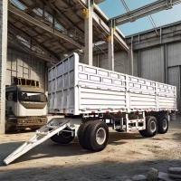 China CIMC 1/ 2 Axles High Strength Steel  With Side Fence Wall Full Truck for sale