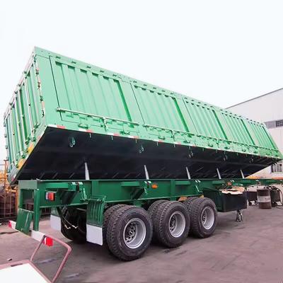 China 3-Axles Tipping Coal Mine Transportation Semi Trailer Engineered For Efficient Transportation Unloading Of Sand Coal for sale
