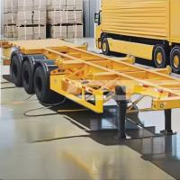China CIMC High Tensile Steel 70Tons Loading Capacity 20 or 40inch Skeleton Semi Trailer for sale