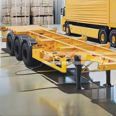 China CIMC High Tensile Steel 70Tons Loading Capacity 20 or 40inch Skeleton Semi Trailer for sale
