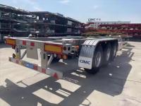 China CIMC High Tensile Steel 70Tons Loading Capacity 20 or 40inch Skeleton Semi Trailer for sale