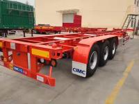 China CIMC High Tensile Steel 70Tons Loading Capacity 20 or 40inch Skeleton Semi Trailer for sale