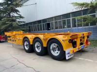 China CIMC High Tensile Steel 70Tons Loading Capacity 20 or 40inch Skeleton Semi Trailer for sale