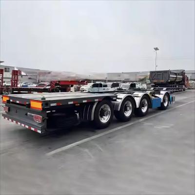 China CIMC High Strength Steel 2/3 Axles 20/30/40/45/48/53ft Container Twist Lock Skeleton Semi Trailer for sale