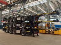 China CIMC High Strength Steel 2/3 Axles 20/30/40/45/48/53ft Container Twist Lock Skeleton Semi Trailer for sale