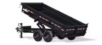 China Hall 14000 lb Electric Brakes on Both Axels 2 5/16 Ball Hook up 235R16 Tire Iron Tipper Dump Trailer for sale