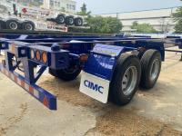 China CIMC Promotional China 3 Axle Low Bed Cargo Transporter Flatbed Semi Trailer for sale