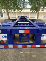 China CIMC Promotional China 3 Axle Low Bed Cargo Transporter Flatbed Semi Trailer for sale