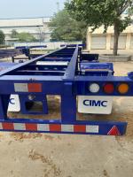 China CIMC Promotional China 3 Axle Low Bed Cargo Transporter Flatbed Semi Trailer for sale