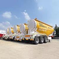China CIMC 3 Axles 30 Ton Stainless Steel Transport Wheat Flour Carbon Powder Materials Truck Triler for sale