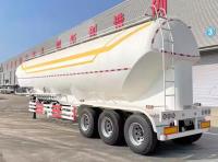 China CIMC 3 Axles 30 Ton Stainless Steel Transport Wheat Flour Carbon Powder Materials Truck Triler for sale