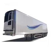 China CIMC 3 Axle 40ft 20ft Carbon Stainless Steel Insulation Foam Inner Frozen Refrigerated Box Trailer for sale
