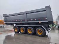 China 4 Axle 60 Ton Transport Coal Ore Sand Bauxite Manganese Marble Rock Steel Building Material End Dump Back Tipper Semi Trailer for sale