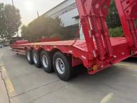 China CIMC 3/4 Axles Sturdy Steel Heavy Duty Transportation Length From 10 to 20m Lowbed Semi Trailer for sale