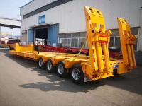 China CIMC 3/4 Axles Sturdy Steel Heavy Duty Transportation Length From 10 to 20m Lowbed Semi Trailer for sale