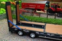 China Hydraulic Ramp System Low Bed Draw Bar Full Trailer for Sale for sale