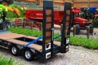 China Hydraulic Ramp System Low Bed Draw Bar Full Trailer for Sale for sale