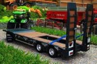 China Hydraulic Ramp System Low Bed Draw Bar Full Trailer for Sale for sale