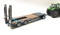 China Hydraulic Ramp System Low Bed Draw Bar Full Trailer for Sale for sale