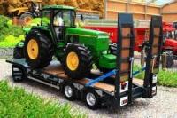 China Hydraulic Ramp System Low Bed Draw Bar Full Trailer for Sale for sale