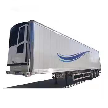 China 3 Axle 40ft 20ft Factory Direct Carbon Stainless Steel Insulation Foam Frozen Refrigerated Trailer for sale