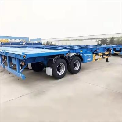 China CIMC 2/3 Axles Payload 40-45 Ton 20/40 Feet Containers Chassis Skeleton Tractor Semi Trailer for sale