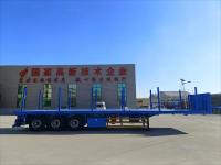 China CIMC High Quality Steel 3 Axles 60 Ton with Stake 40ft Container Flatbed Semi Trailer for sale