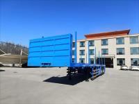 China CIMC High Quality Steel 3 Axles 60 Ton with Stake 40ft Container Flatbed Semi Trailer for sale