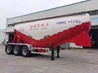 China CIMC 3 Axles 35cbms diesel Generator Dry Mix Mortar Bin Powder tank Cargo Semi Trailer for sale