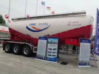 China CIMC 3 Axles 35cbms diesel Generator Dry Mix Mortar Bin Powder tank Cargo Semi Trailer for sale