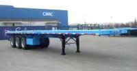 China CIMC 2/3/4 Axles 40ft 12500*2500*1500mm 70 Ton Capacity 8-12 Sets Twist Lock Flatbed Deck Trailer for sale
