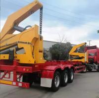 China CIMC 3 Axles Truck Crane 20Ft 40 Ft Type Container Carrier Side Loader Semi Trailer for sale