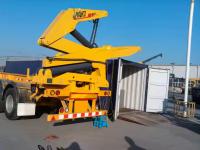 China CIMC 3 Axles Truck Crane 20Ft 40 Ft Type Container Carrier Side Loader Semi Trailer for sale